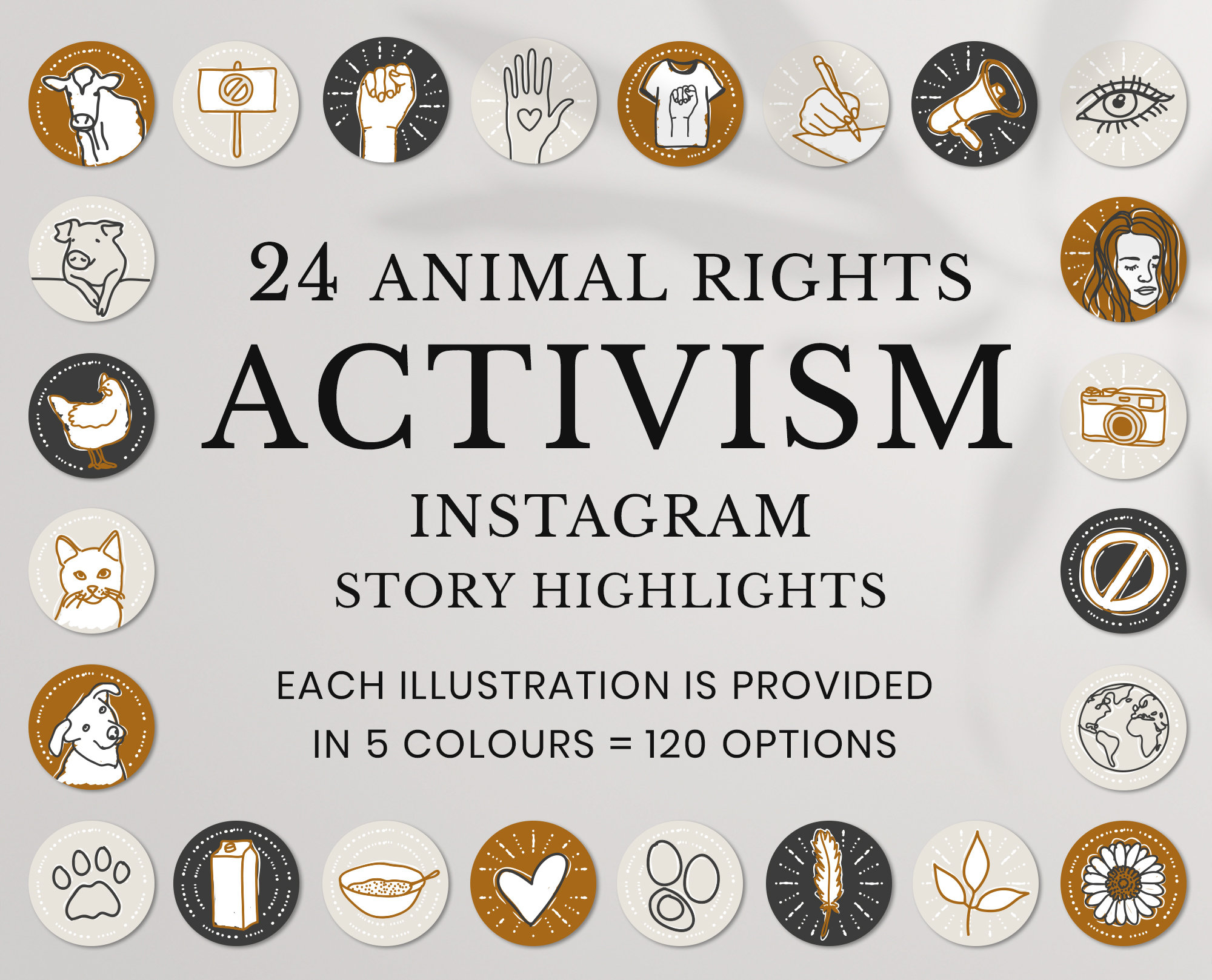 Animal Rights Activism Instagram Story Highlight Icons Instant Download ...