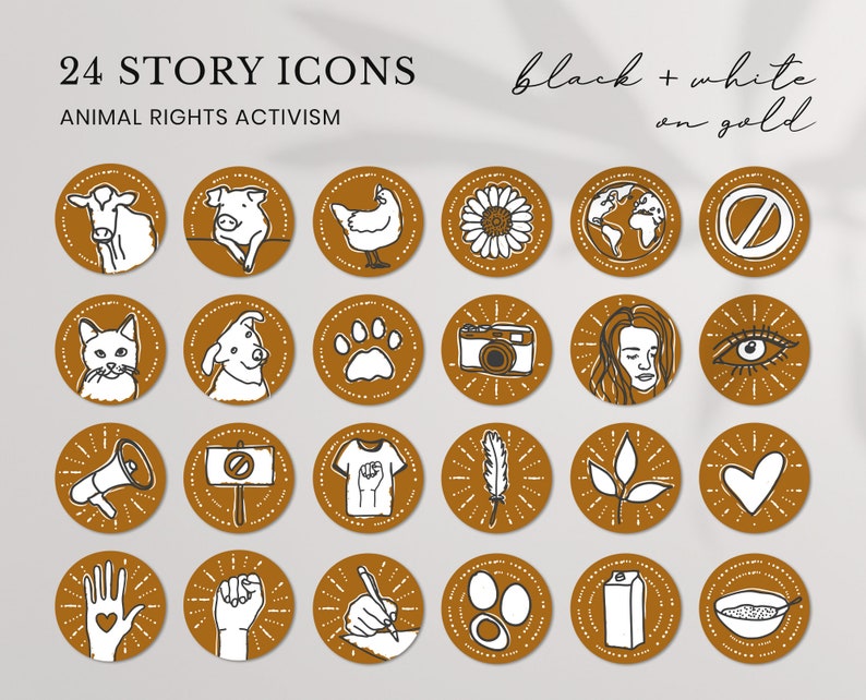 Animal Rights Activism Instagram Story Highlight Icons Instant Download ...