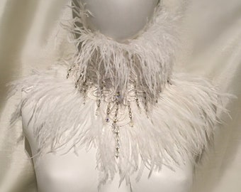 Feather Neck Piece | Etsy