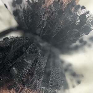 Frilly Cuffs Black Spot Tulle, Net Pair Wrist Ruffle, Steampunk ...