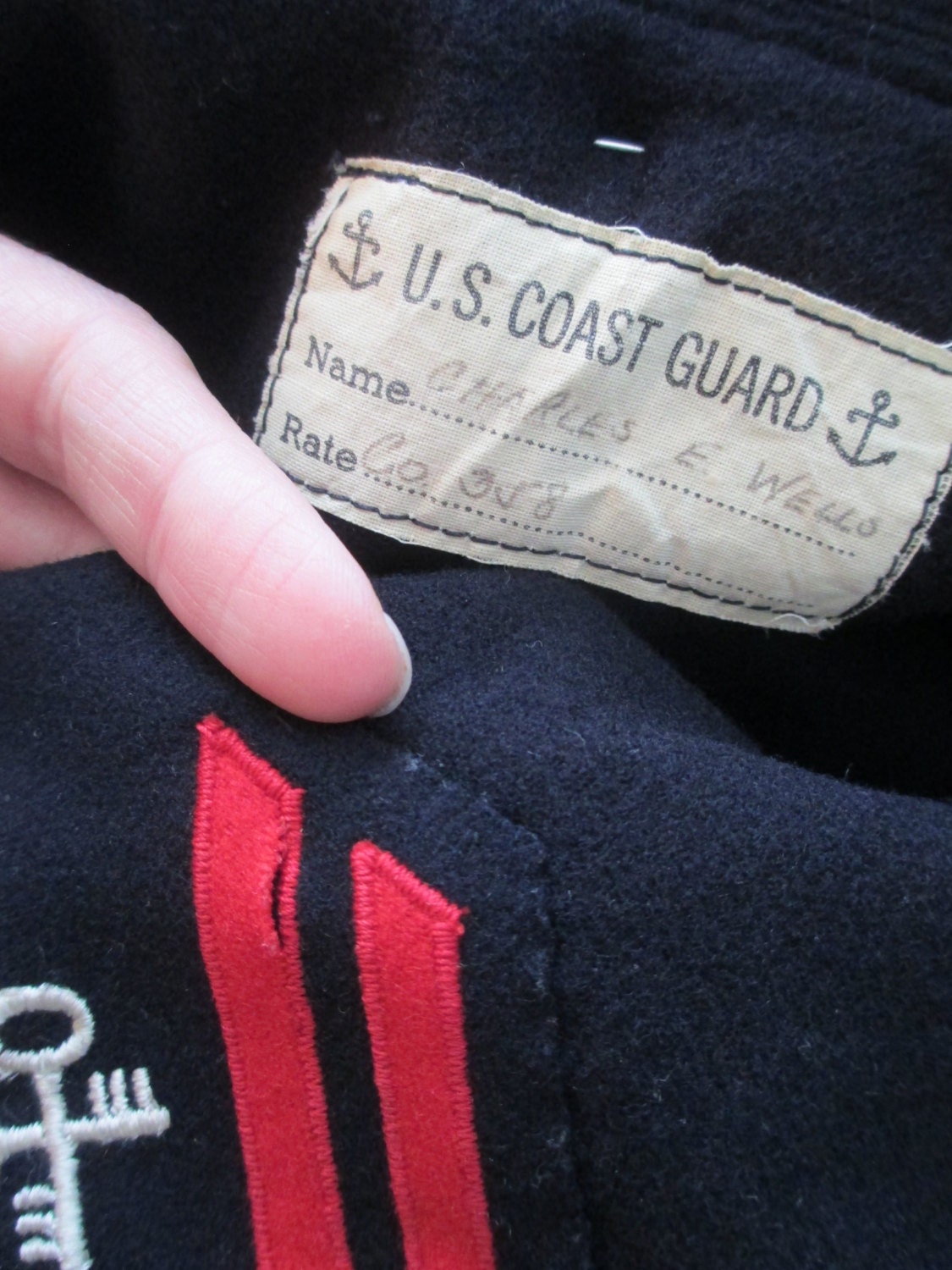 World War 2 II Coast Guard Navy Blue Uniform Jersey Top Blouse Pullover ...