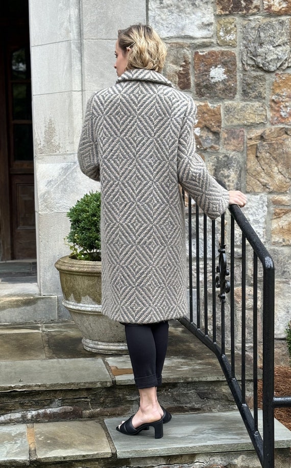 1950s 1960s Fantastic Marshall Field Gray Wool Swing … - Gem