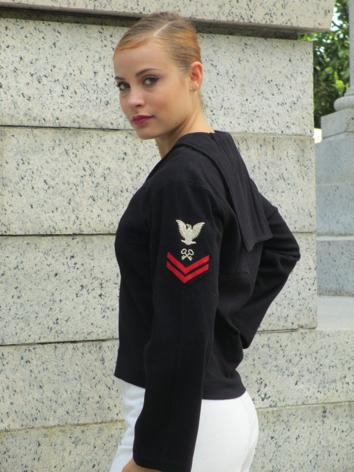 World War 2 II Coast Guard Navy Blue Uniform Jersey Top Blouse Pullover ...