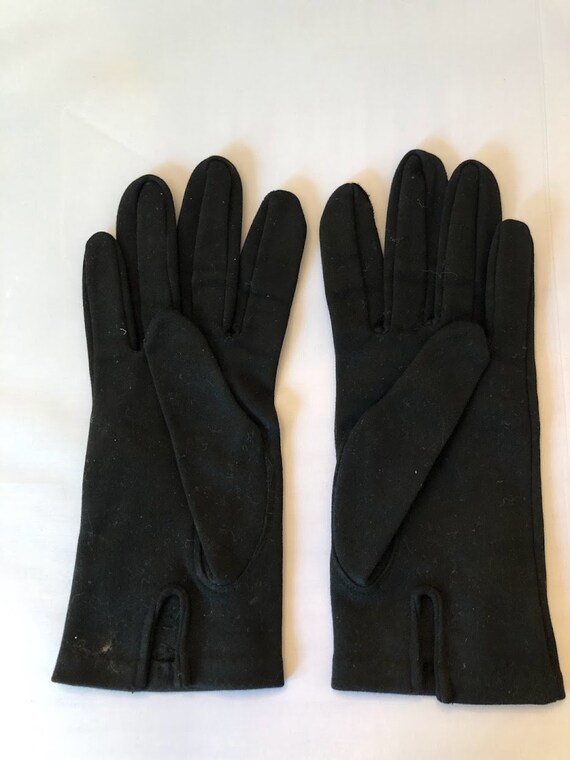 Gorgeous Hand Beaded Black Cotton Gloves - Made in Ho… - Gem