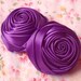 2 Handmade Ribbon Rolled Roses 2 inches in Purple And have | Etsy