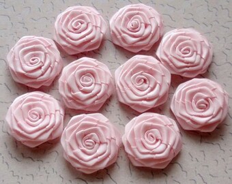 40 Mini Handmade Ribbon Roses 1/2 inches In Pink Combination | Etsy