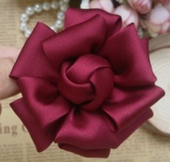 Larger Handmade Silk Flower 2.5 Inches in Wine and Have More - Etsy