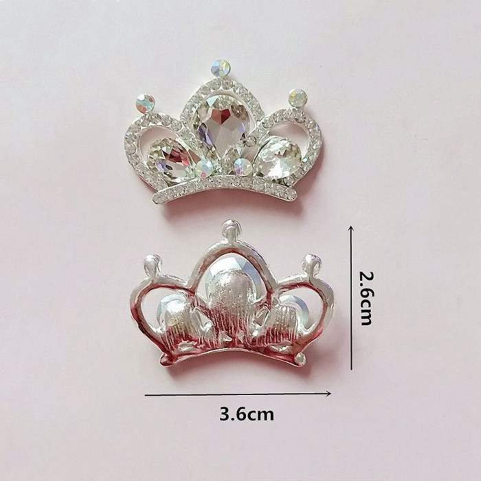 3 Flat Back Rhinestone Button Rhinestone Crown Embelishment | Etsy