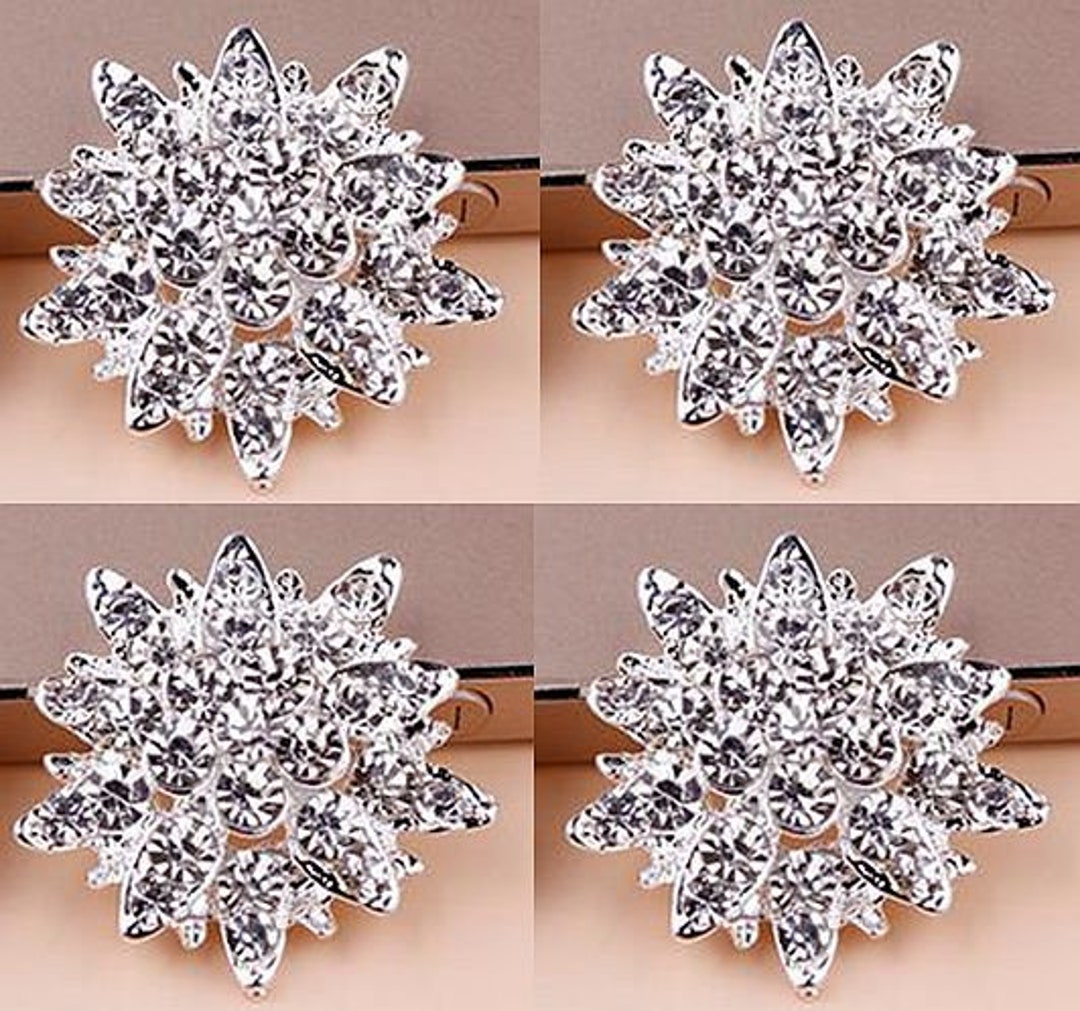 4 Flat Back Rhinestone Button Crystal Embellishment (29mm) DT-308 - Etsy