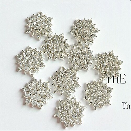 4 Flat Back Rhinestone Button Bow Button Embellishment - Etsy