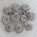 20 Mini Handmade Ribbon Roses With Leave (1/2 Inches) Rose Pink MY-993 ...