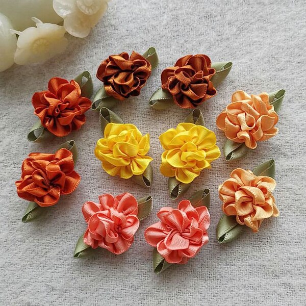 Ribbon Flowers - Etsy