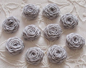28 Small Handmade Ribbon Roses 7/8 to 1 Inches in Multicolor - Etsy