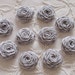 10 Small Handmade Ribbon Roses (7/8 to 1 Inches) in Gray and Have Over ...