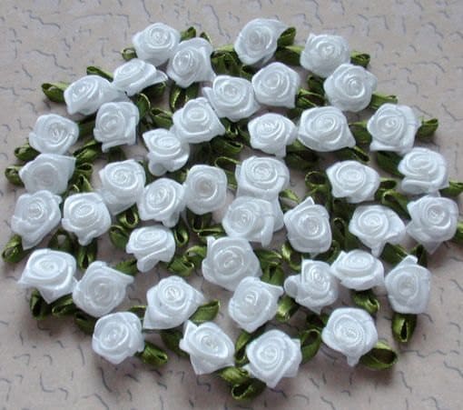 20 Mini Handmade Ribbon Roses 1/2 Inches in Lt Pink More | Etsy