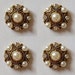 4 Flat Back Rhinestone Button Pearl Embellishment （18 Mm) AL-217 - Etsy