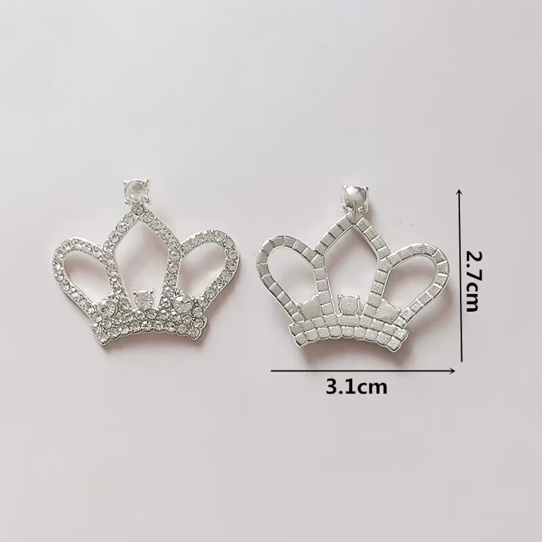 4 Flat Back Crown Rhinestone Button (31x27 Mm) DT-247 - Etsy