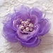 Singed Flower Singed Rose Organza Flower Fabric Flower Pearl And