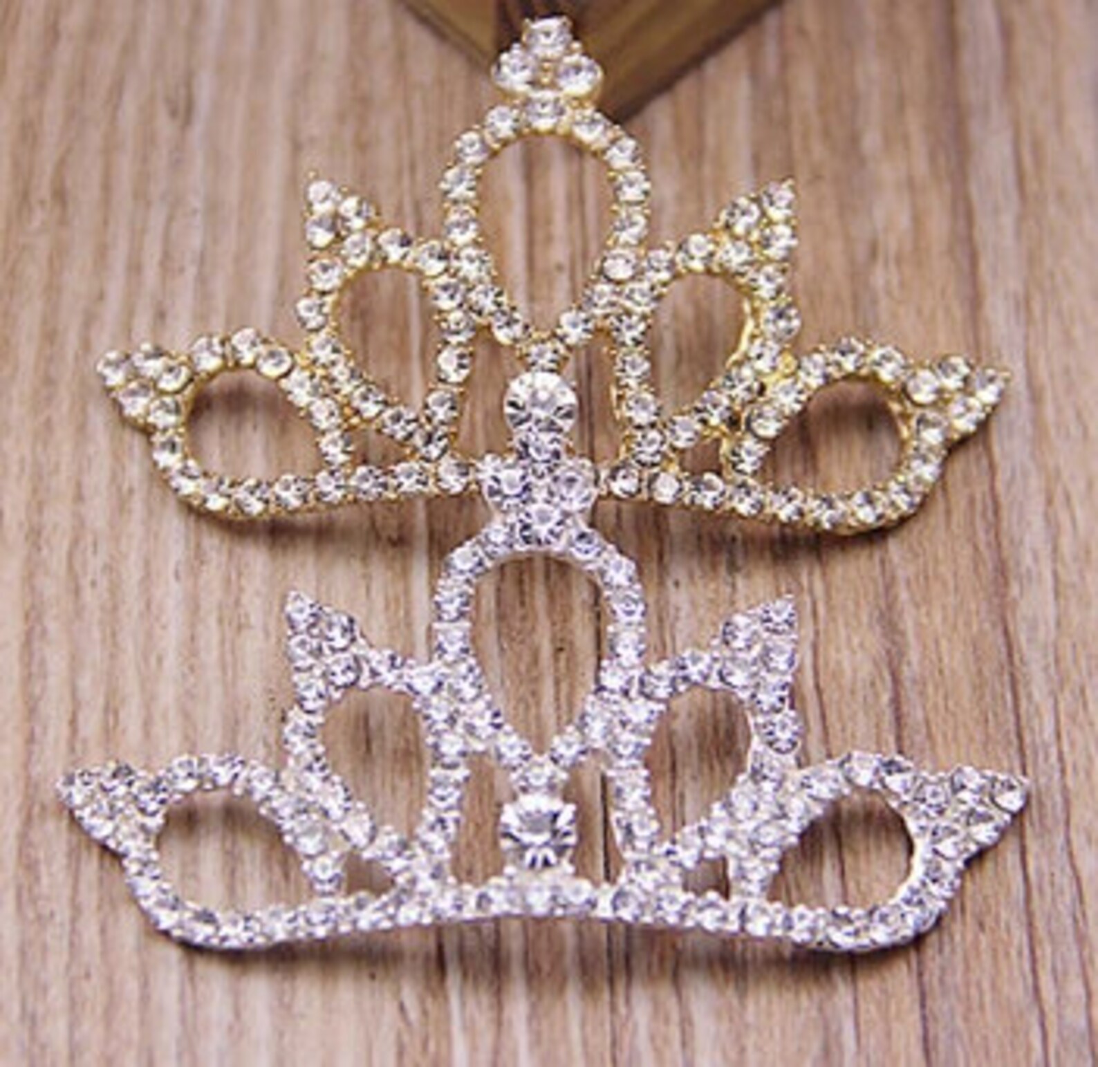 2 Rhinestone Button Flat Back Button Crown Button (57x32 Mm) QS-106 - Etsy