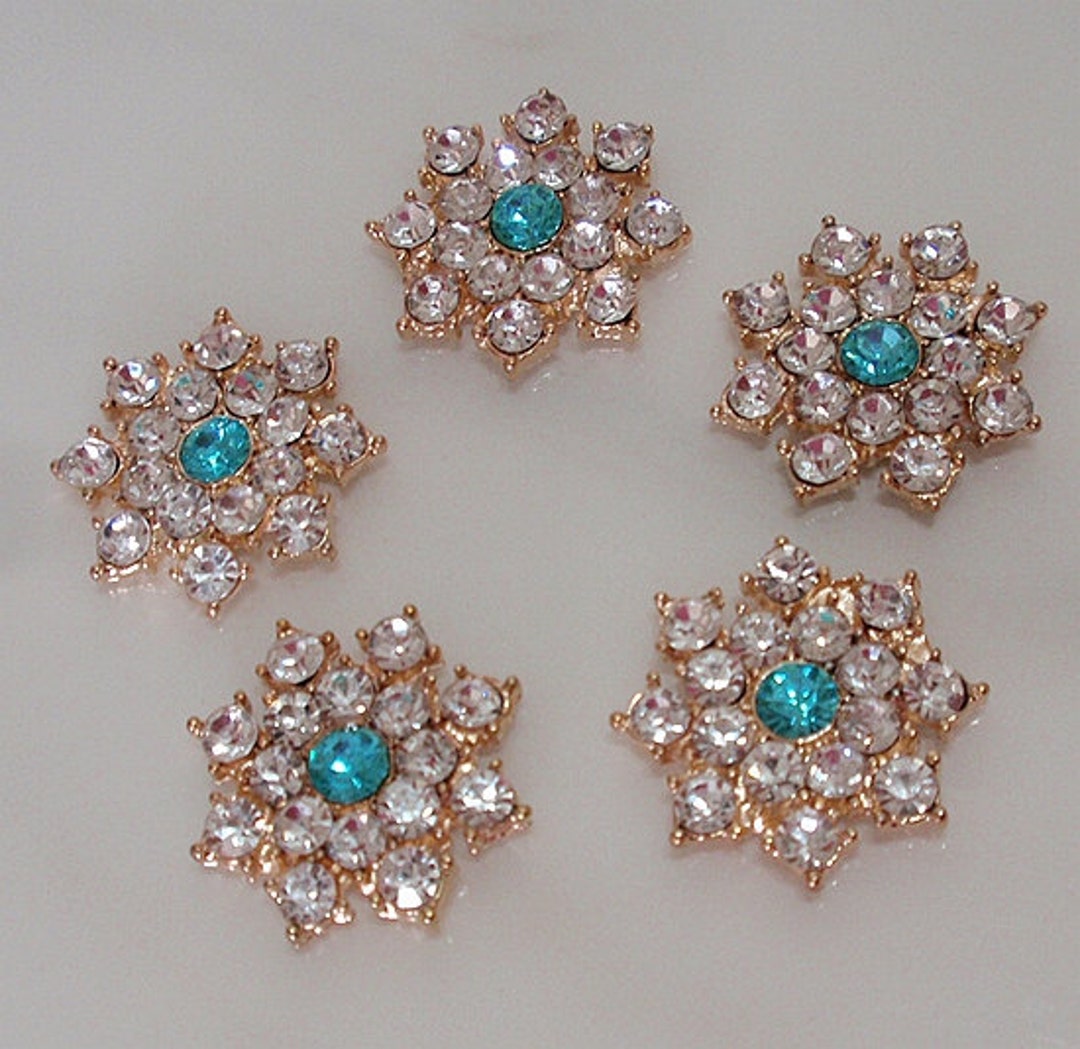 5 Flat Back Rhinestone Button Embellishment (25 Mm) MY-443-03 - Etsy