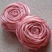 2 Handmade Ribbon Rolled Roses 2.5 Inches in Rose Pink - Etsy
