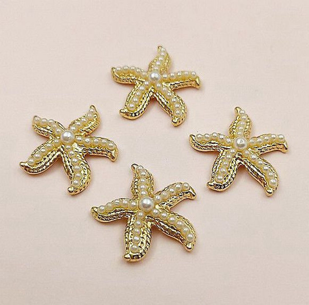 4 Flat Back Rhinestone Button Starfish Button (20x20 Mm) AL-218 - Etsy