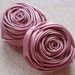 2 Handmade Ribbon Rolled Roses 2.5 Inches in Rose Pink - Etsy