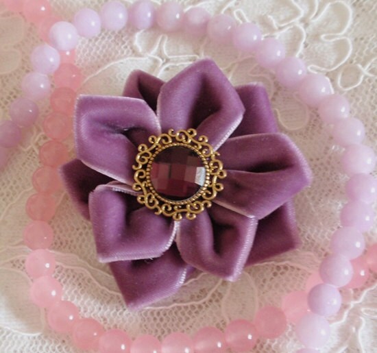 Handmade Velvet Rose (2.5 Inches) in Amethyst More Color to Choose MY ...
