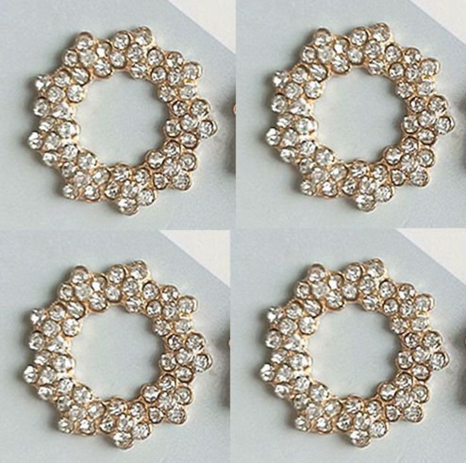 4 Flat Back Rhinestone Circle Embellishment (20mm) AL-220 - Etsy
