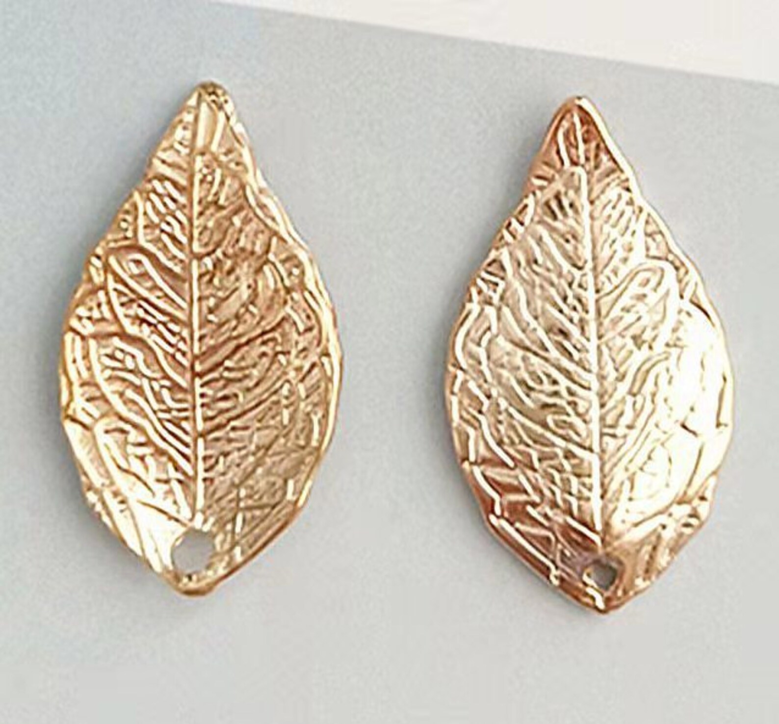 10 Flat Back Leaf Button 14x24 Mm LT-41-02 - Etsy