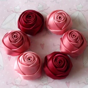 8 Handmade Rolled Roses (1-1/4 Inches) in Soft Pinks Have Over 105 ...