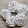 4 Handmade Ribbon Roses (2 Inches) in Soft Color Over 150 Color to ...