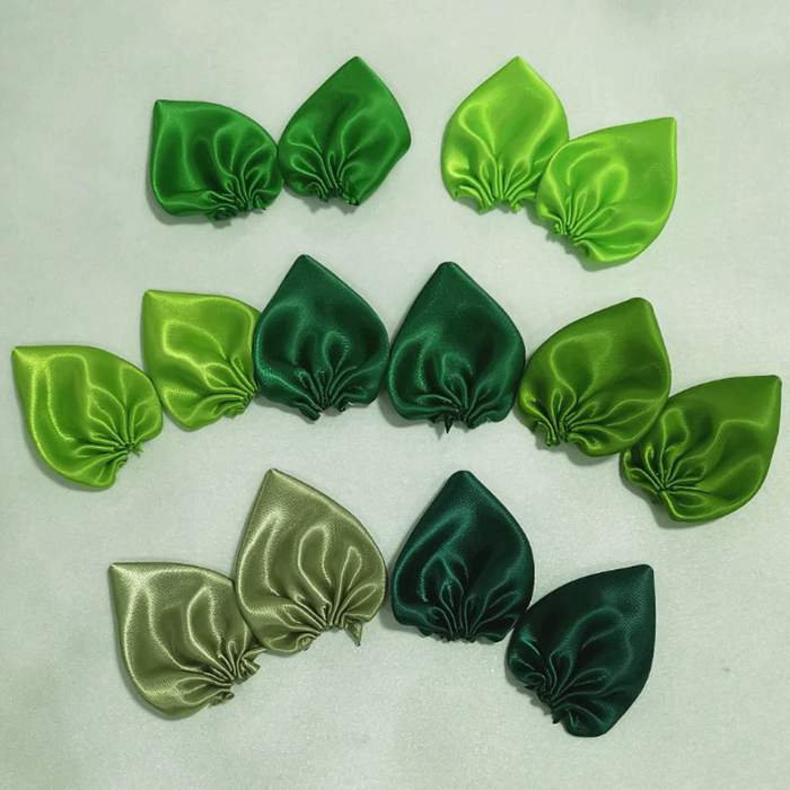 14 Handmade Ribbon Leaves 2x1-3/4 Inch Have Over 150 Colors - Etsy