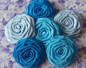 6 Handmade Ribbon Roses 2 Inches and Have Over 150 Colors to | Etsy