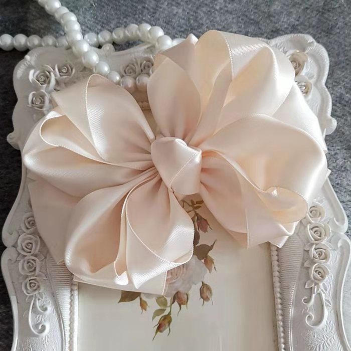 Handmade Satin Ribbon Bow in Irovy and Over 150 Colors to - Etsy