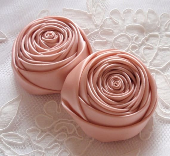 2 Handmade Rolled Roses 2 inches in Moonstone And Have Over | Etsy