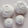 2 Handmade Ribbon Rolled Roses (2.5 Inches) in Petal Peach and Have ...