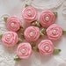 8 Handmade Ribbon Roses With Leaves (1 Inch) in Pearl Pink and Have ...