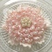 Handmade Ribbon Flower Lace Flower With Pearls (3-1/2 Inches) in ...