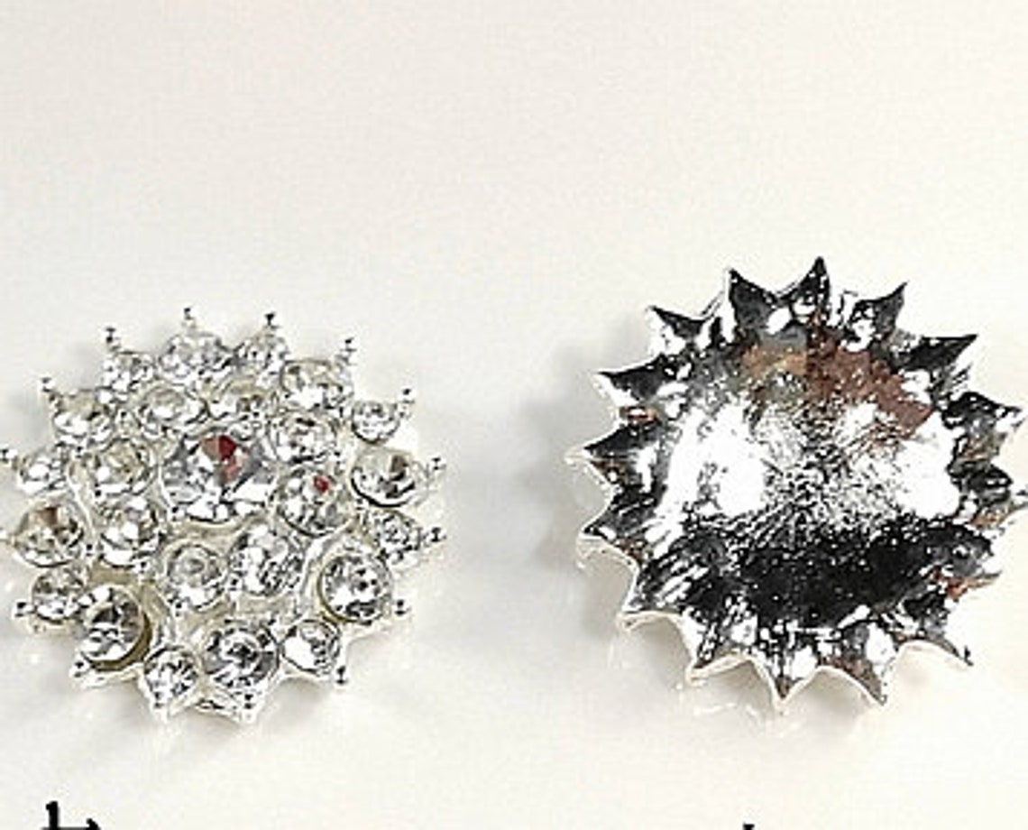 4 Flat Back Rhinestone Button Embellishment 27 Mm LT-024 - Etsy