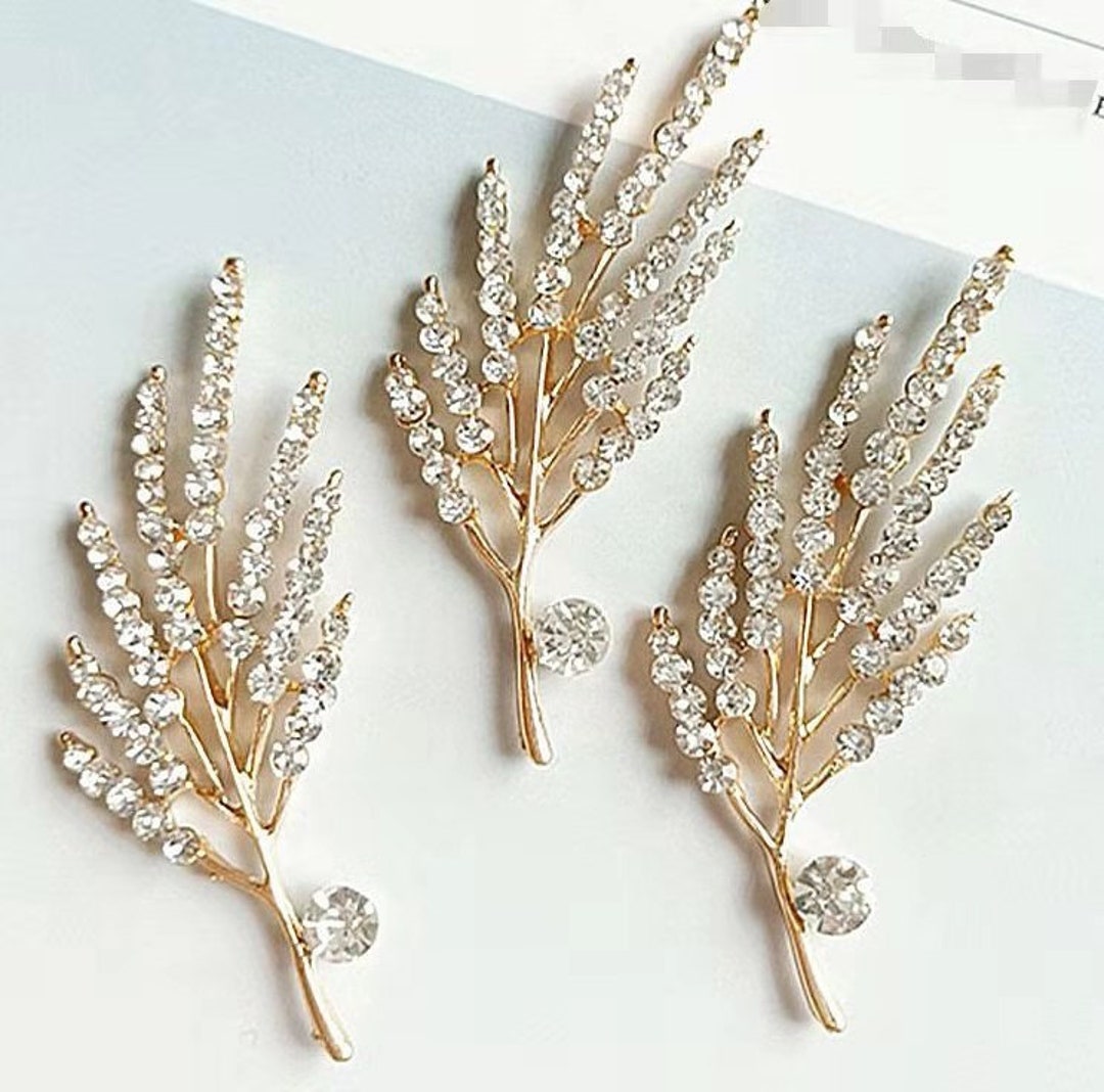 3 Flat Back Rhinestone Button Pearl Button Flower Button Embellishment ...