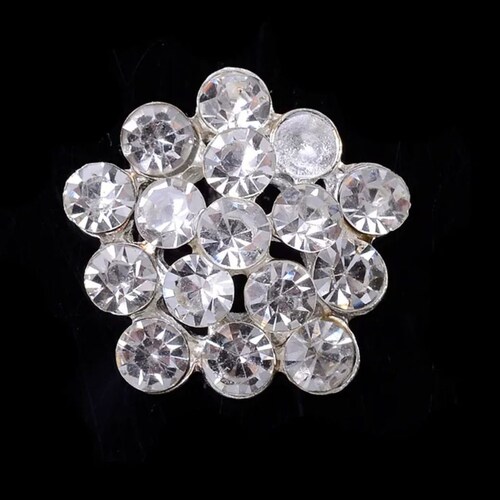 4 Flat Back Crown Rhinestone Button 20x19 Mm DT-311 - Etsy