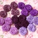 20 Small Handmade Ribbon Roses (3/4 Inches) in Grape, Deiphinium ...