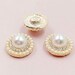 4 Flat Back Rhinestone Button Pearl Button (20x20mm) LT-71 - Etsy