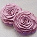 2 Larger Handmade Ribbon Roses (3 Inches) in Rose Mauve and Have Over ...