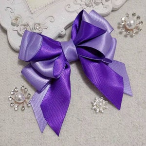 Satin Ribbon Bow Lt Orchid, Purple Have Over 150 Colors to Choose ( 4x4 ...