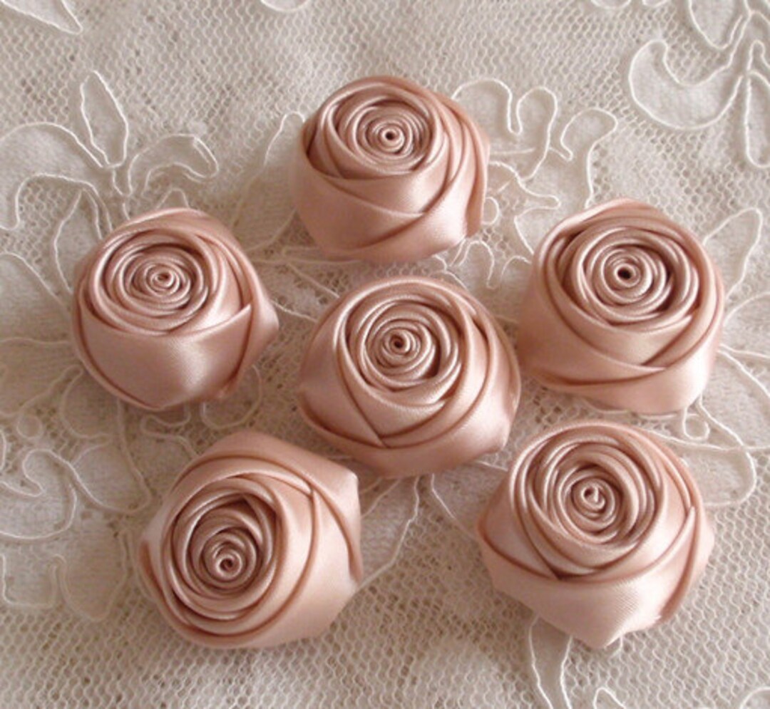 6 Handmade Rolled Roses 1-1/4 Inches in Nude MY-156-09 Ready - Etsy