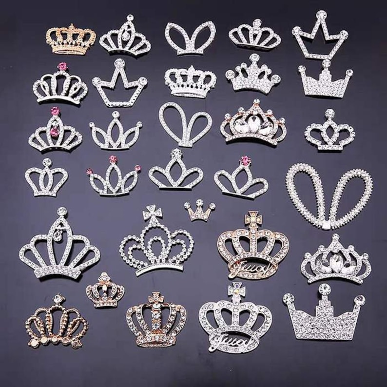 4 Flat Back Crown Rhinestone Button (20x19 Mm) DT-311 - Etsy