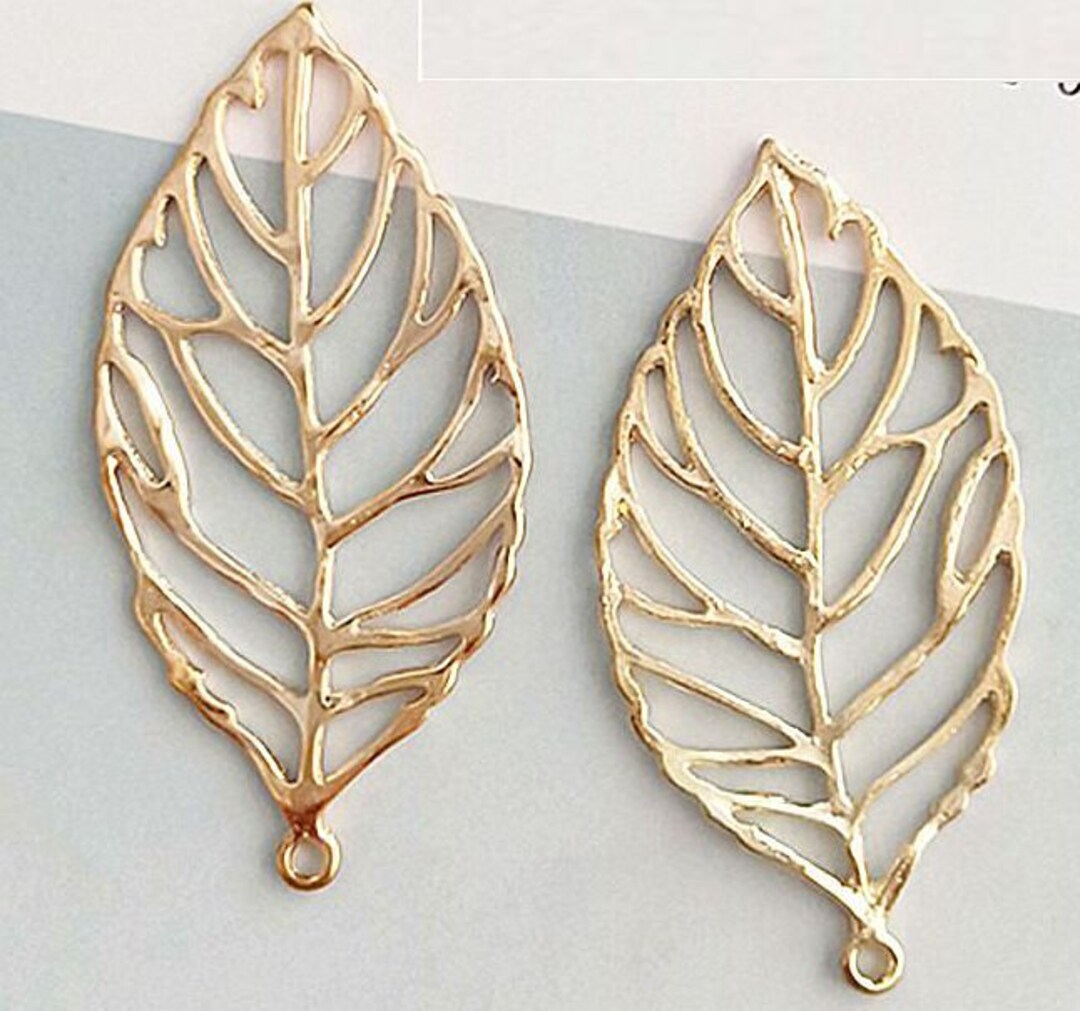 10 Flat Back Leaf Button (21x52 Mm) LT-41-01 - Etsy