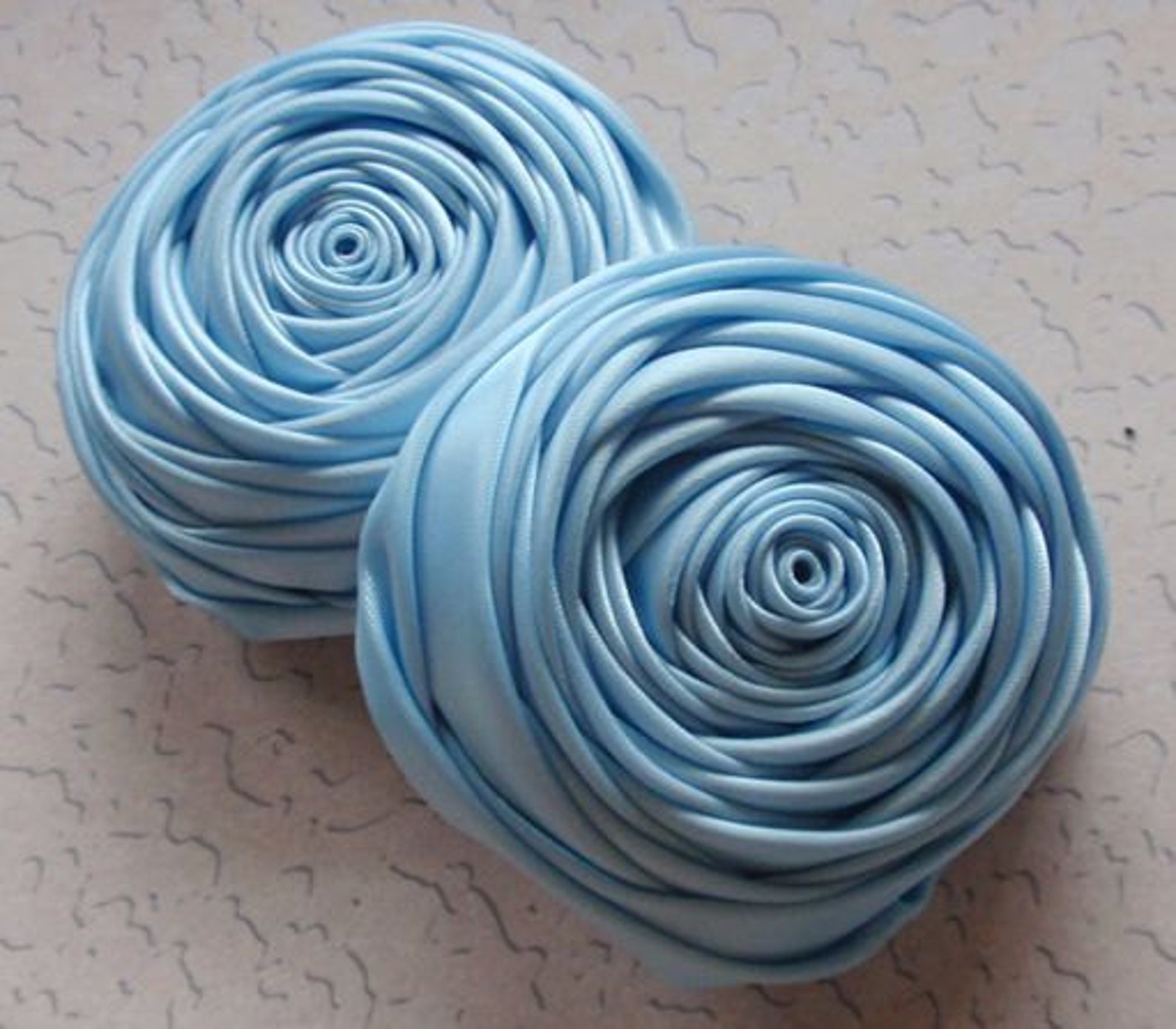 2 Handmade Ribbon Rolled Roses 2.5 Inches in Rose Pink - Etsy